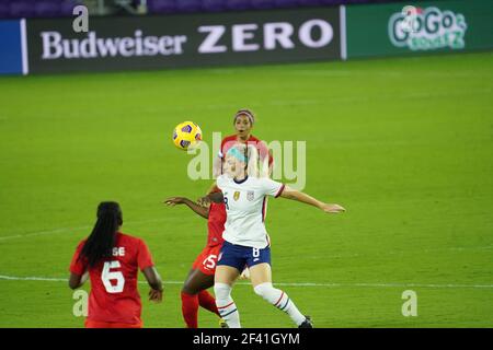 Orlando, Florida, USA, February 18, 2021, USA face Canada during the ...
