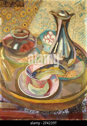 Roger Fry, Still Life with Coffee Pot, painting in oil and gouache with ...