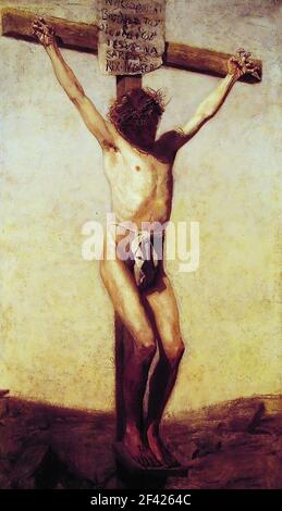 Thomas Eakins' painting 'The Crucifixion' (1880) portrays a dramatic ...