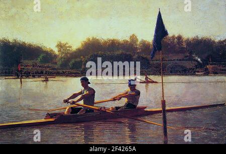 The Biglin Brothers Turning the Stake by Thomas Eakins (1844-1916), oil on canvas, 1873. The ...