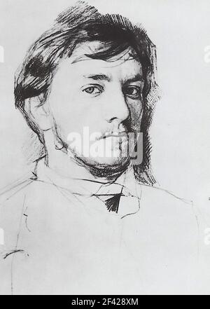 Self-Portrait 1885 by Valentin Serov Stock Photo - Alamy