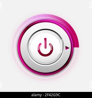 Power button logo design, minimalistic line art Stock Vector Image ...