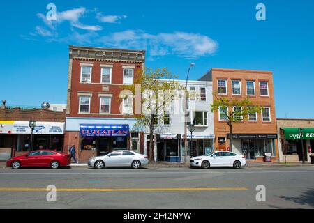 Historic commercial buildings on Broadway at Williams Street at ...