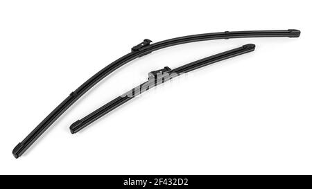 Pair of car windshield wipers on white background Stock Photo - Alamy