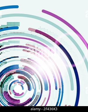 Circular lines, circles, geometric abstract background. Circular lines ...