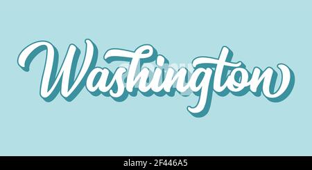 Washington vintage 3d vector lettering. Retro bold font, typeface. Pop ...