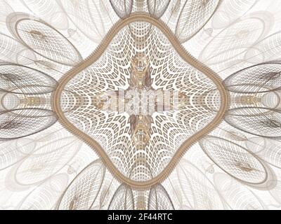 Layered floral star. Woven texture - fractal abstract background ...