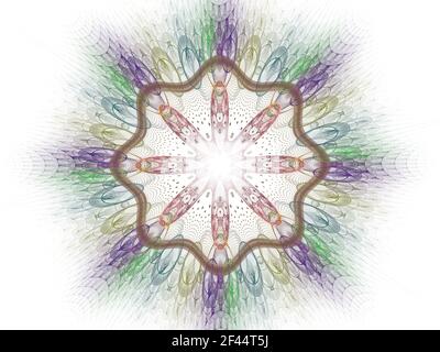 Layered floral star. Woven texture - fractal abstract background ...