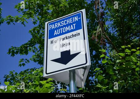 Parking ticket machine sign, Buy parking ticket here, Schleswig ...