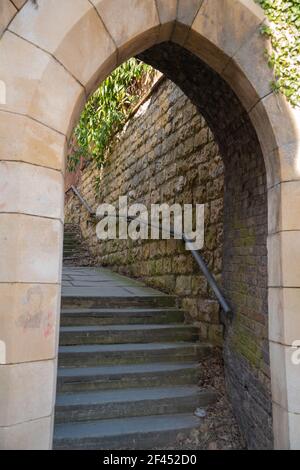 Ancient crooked house in Lincoln, UK Stock Photo - Alamy