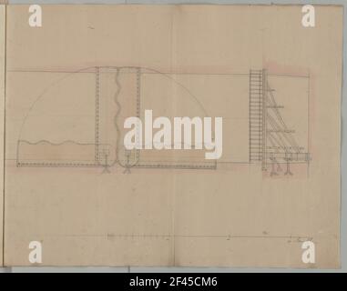 Rotary bridge, longitudinal section and supervision Stock Photo - Alamy