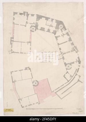 Colditz, castle. Floor plan 2nd floor Stock Photo - Alamy