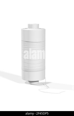 Spool of thread mockup isolated on white background - 3d render Stock ...