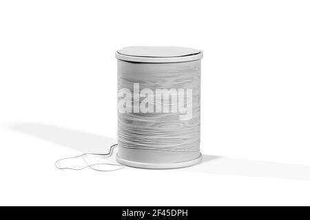 Spool of thread mockup isolated on white background - 3d render Stock ...