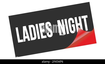 LADIES NIGHT text on black grungy rectangle stamp sign Stock Photo - Alamy