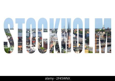 Stockholm, Sweden - word sign. City name text Stock Photo - Alamy