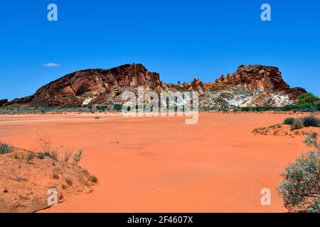 Australia, rock formation in Rainbow valley national park in Northern ...