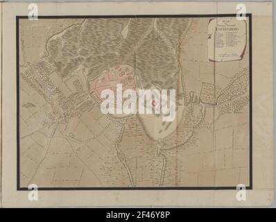Plan of the city and castle Senftenberg Stock Photo - Alamy