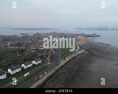 Aerial view of Harwich International Port, one of the Haven ports ...
