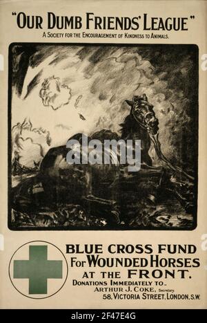 Blue cross poster Stock Photo - Alamy
