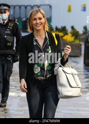 Jenni Falconer seen departing the Global Radio studios. (Photo by Brett ...