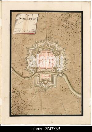 Map of Saar Louis Stock Photo - Alamy