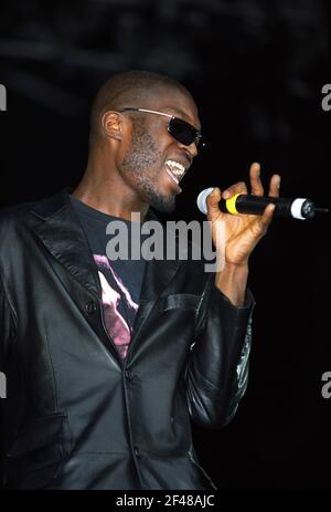 Lynden David Hall on stage at 'The Jam In The Park' concert, held in ...