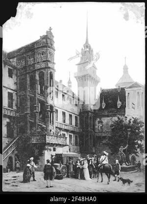 Torgau. Hof of the castle Hartenfels Stock Photo - Alamy