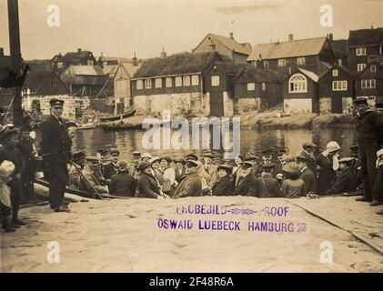 Thorshaven, Faroe Islands / Denmark: Tourists in boats ready for ...