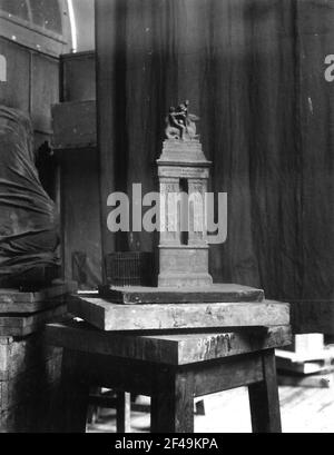 Oskar Döll (1886-1914). Group of a hippocamp with woman and man as a ...