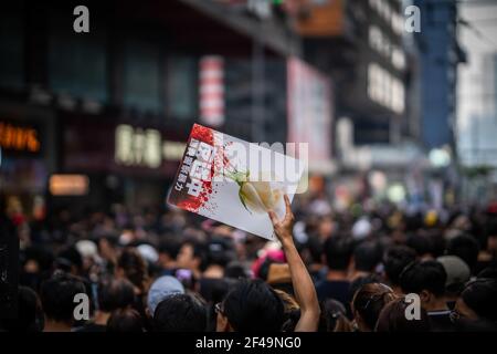 Hong Kong 2019 anti-extradition law protest march on July 1st ...