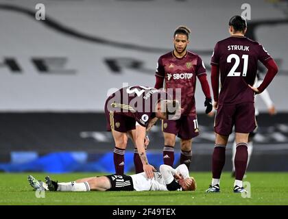 Fulham's Harrison Reed reacts during the English Premier League soccer ...