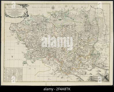 Kt. 39: Map of Oberlausitz, 1: 120 000, copper engraving, 1759 Stock ...