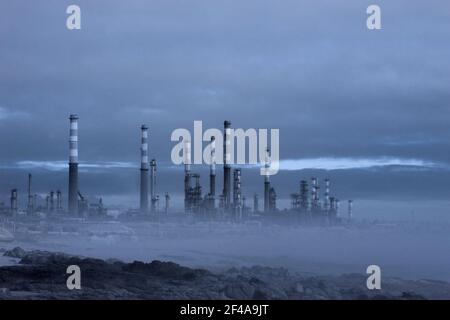 thermal power plant by the sea, used to make sea water drinkable with ...