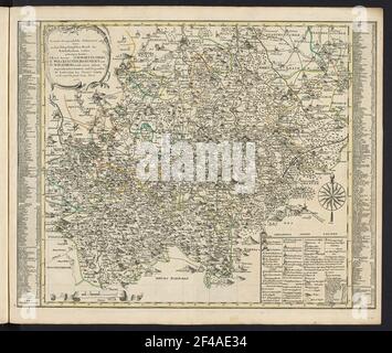 Kt. 25: Aerial map of the Erzgebirgisches circle, approx. 1: 130 000 ...