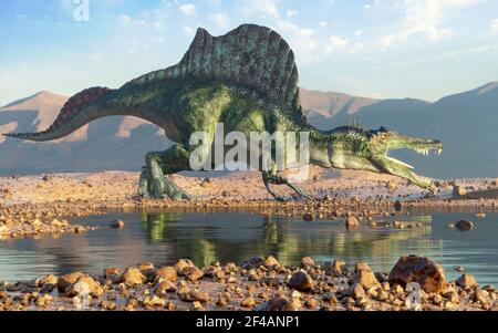 Modern reconstruction of spinosaurus Stock Photo - Alamy