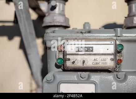 Residential natural gas meter measuring gas consumption Stock Photo - Alamy