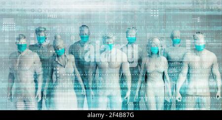 Virus Prevention Spread Abstract Background Poster Concept Stock Photo ...