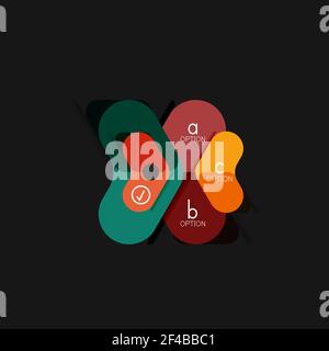 Four objects process chart template for presentation Stock Vector Image ...
