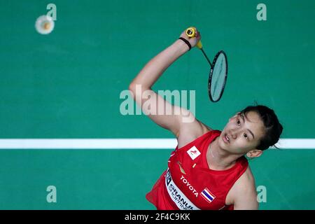 Thailand's Pornpawee Chochuwong in action during her match against ...