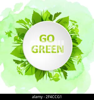 Abstract flower design. Go Green concept Stock Vector Image & Art - Alamy