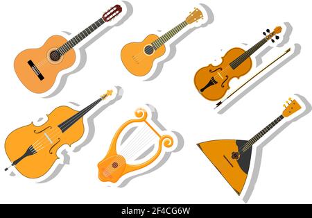 Vector cartoon musical instruments background Stock Vector Image & Art ...