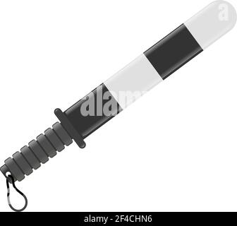 Illustration of Traffic Police Stick with Strap on White Background ...