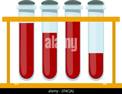 blood test vial set cartoon vector illustration Stock Vector Image ...