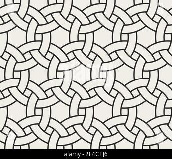 Geometrical ring pattern background - abstract black and white vector ...