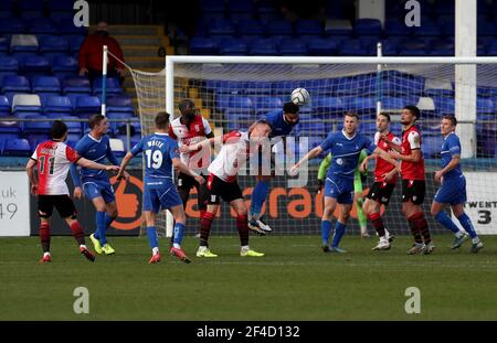 HARTLEPOOL, ENGLAND. MARCH 20TH: Ryan Johnson of Hartlepool United and ...