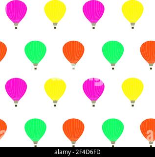 Vintage Hot Air Balloons Seamless Pattern Stock Vector Image & Art - Alamy