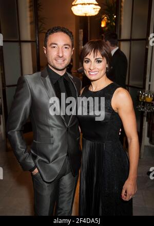 Vincent Simone and Flavia Cacace attend a photo call at the Waldorf ...
