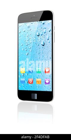 Water drop and app icon Stock Photo - Alamy