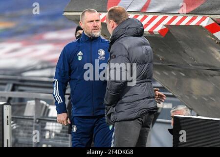 Rotterdam - Feyenoord assistent coach John de Wolf, Feyenoord coach ...